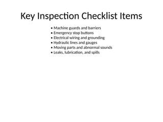 Tools, Machines and Equipment Inspection | PPTX