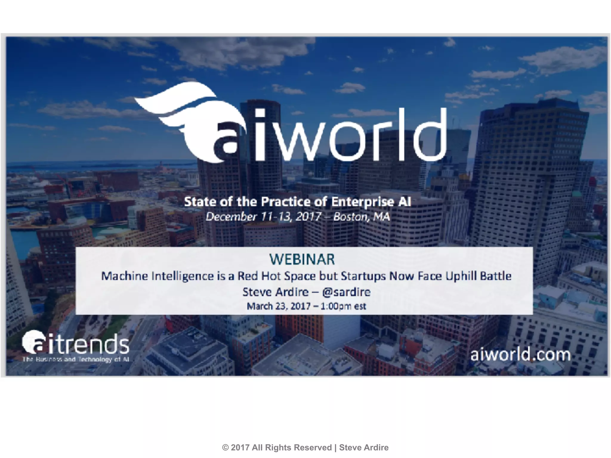 Machine intelligence is red hot space but startups now face uphill ...