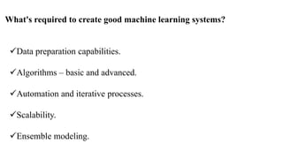 Machine learning | PPTX | Computing | Technology & Computing