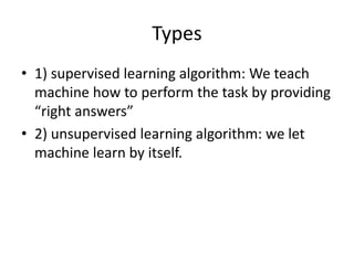 Introduction to Machine learning | PPT
