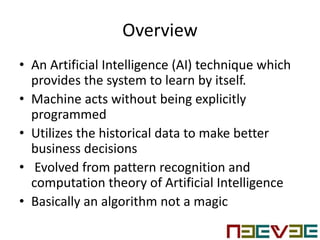 Introduction to Machine learning | PPT