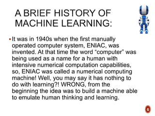 Introduction to Machine learning | PPT