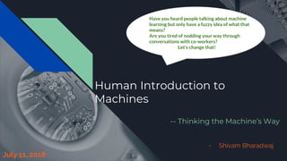 Introduction To Machine Learning | PPT