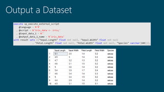 Machine Learning en SQL Server | PPTX