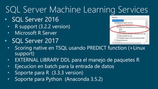 Machine Learning en SQL Server | PPTX