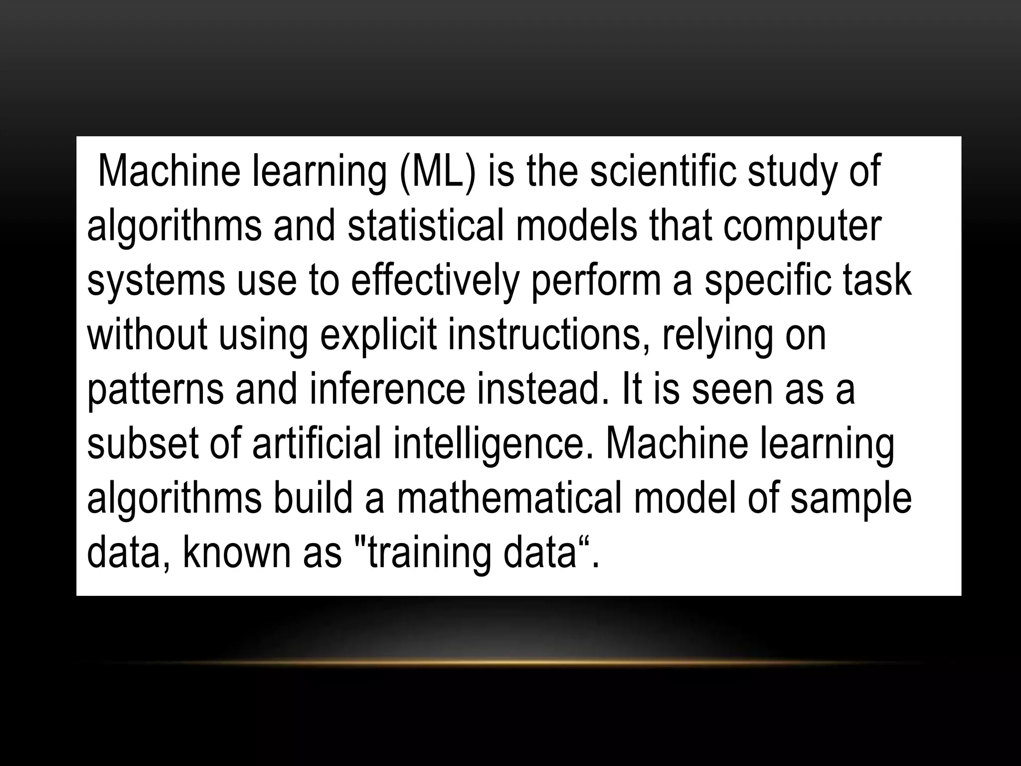 Machine learning | PPTX