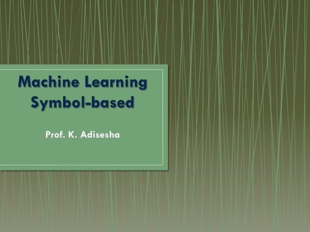 Machine Learning | PPT