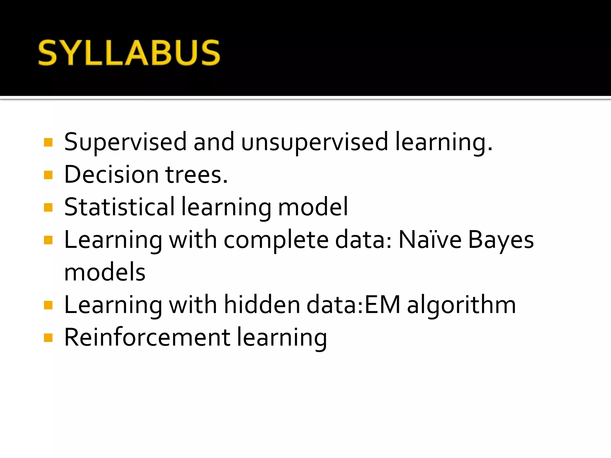 Machine learning(UNIT 4) | PPTX