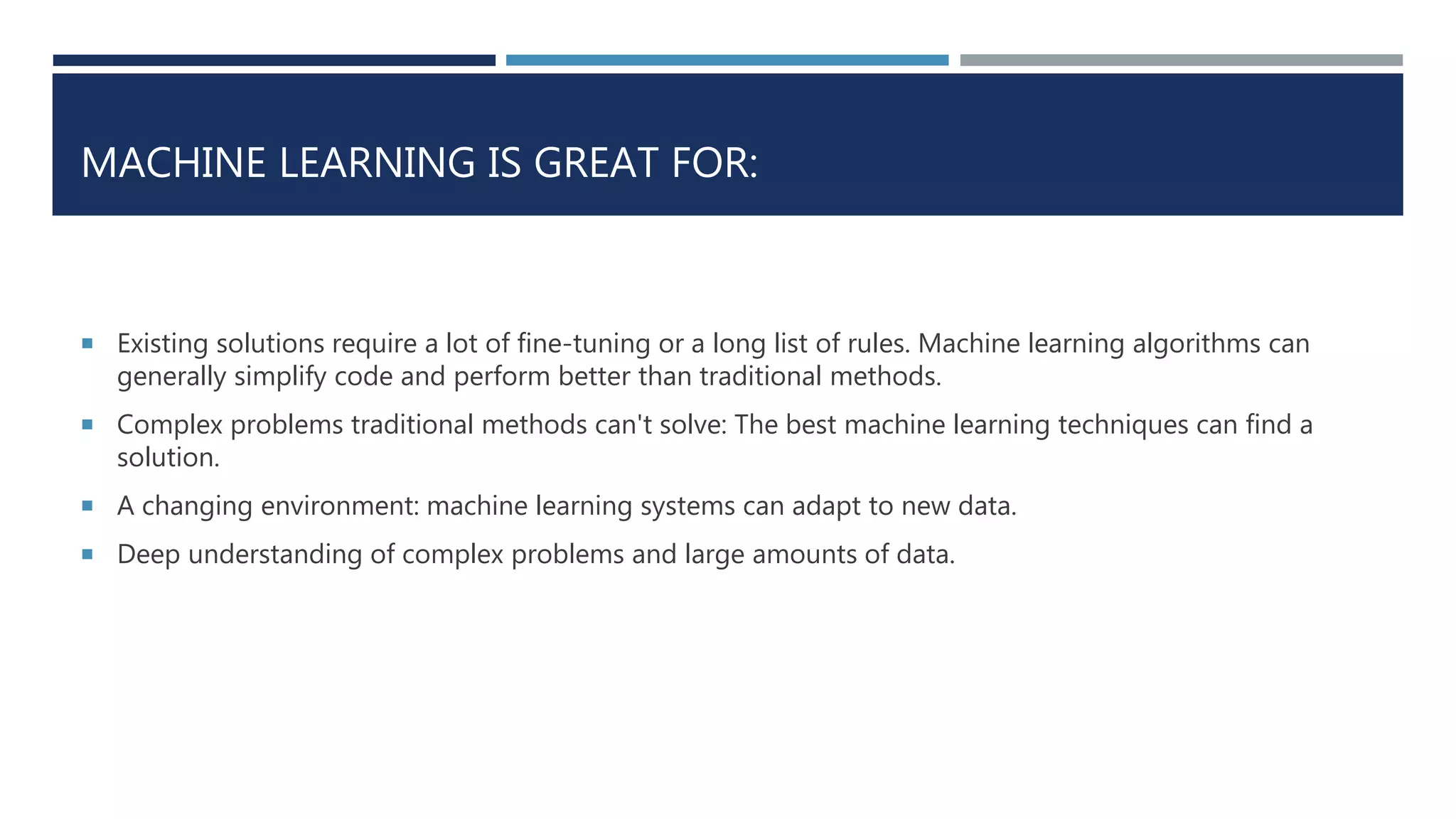 Machine learning || Introduction || Main Components || Examples ...