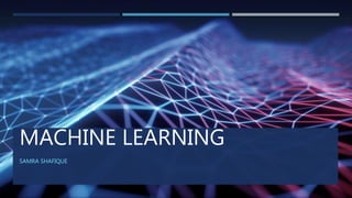 Machine learning || Introduction || Main Components || Examples ...