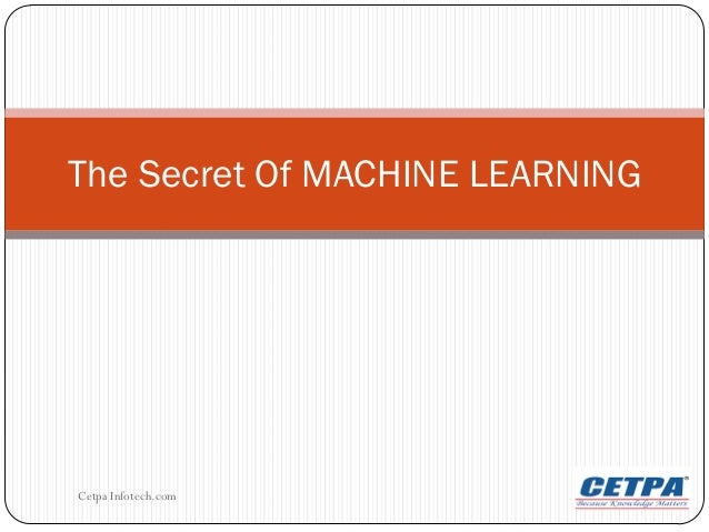 Secret of Machine Learning | PDF