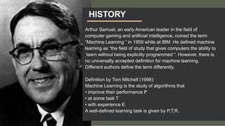 MACHINE LEARNING PRESENTATION (ARTIFICIAL INTELLIGENCE) | PPTX