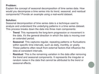 Seasonal Decomposition of Time Series Data | PPTX