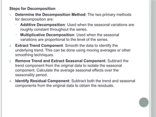 Seasonal Decomposition of Time Series Data | PPTX