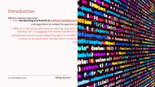 Machine Learning College Project BCA.pptx | Artificial Intelligence ...