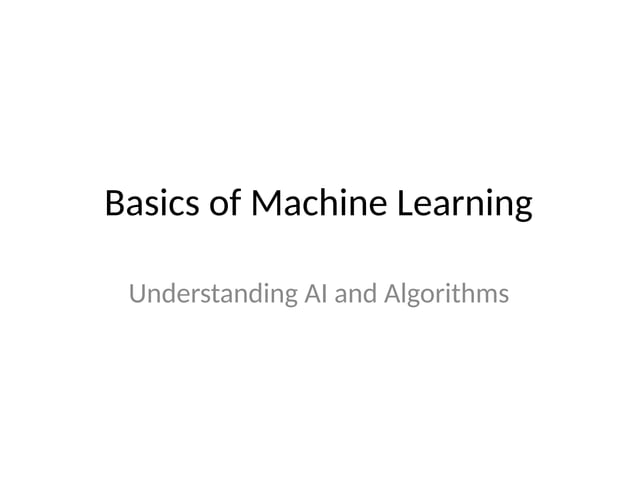 Machine_Learning definition and main conerns o it | PPT
