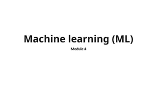 Machine Learning (ML) for Biotechnology students | PPTX