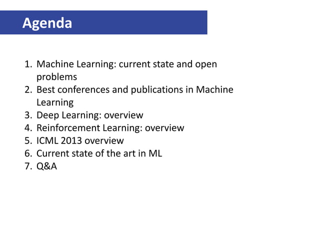 Machine Learning: Advanced Topics Overview | PDF