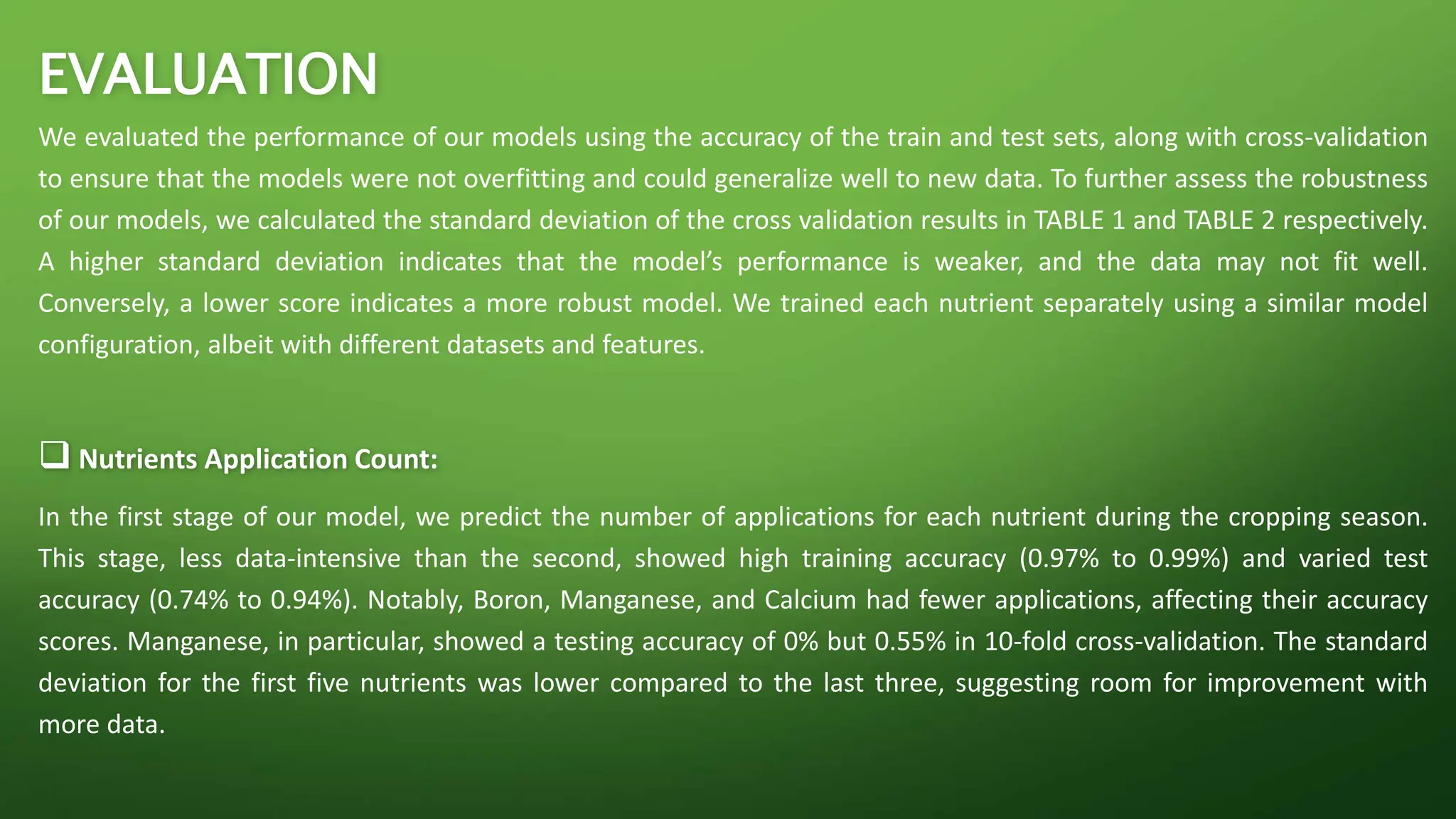 Machine Learning-based Nutrient Application’s Timeline Recommendation ...