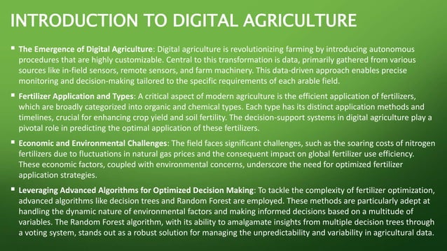 Machine Learning-based Nutrient Application’s Timeline Recommendation ...