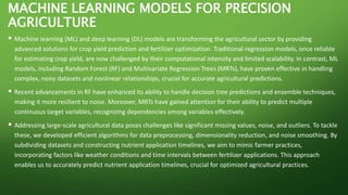 Machine Learning-based Nutrient Application’s Timeline Recommendation ...