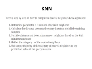 Machine learning clisification algorthims | PPTX