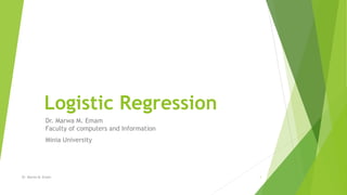 Machine Learning-Lec5.pdf_explain of logistic regression | PPT