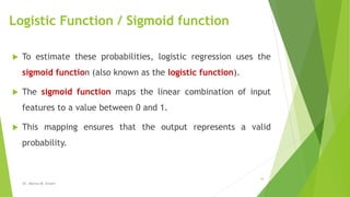 Machine Learning-Lec5.pdf_explain of logistic regression | PPT