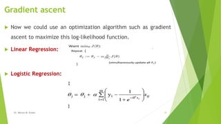 Machine Learning-Lec5.pdf_explain of logistic regression | PPT