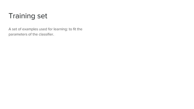Machine learning - session 3 | PPT