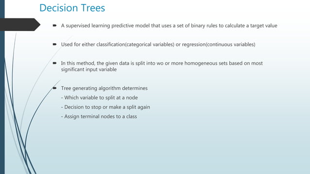 Machine learning session6(decision trees random forrest) | PPTX ...