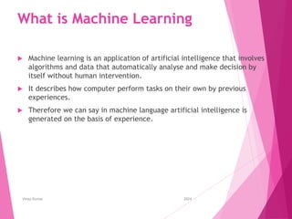 Introduction to machine learning ppt files | PPTX