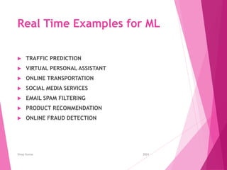 Introduction to machine learning ppt files | PPTX