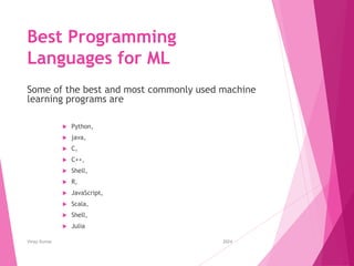 Introduction to machine learning ppt files | PPTX