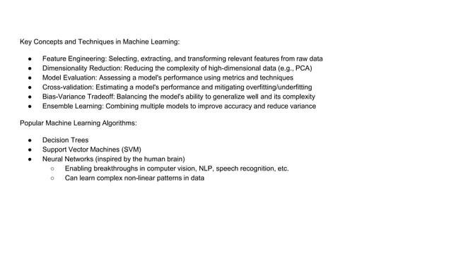 Machine Learning: Techniques, Trends, and Transformative Applications - Nomidl | PPT