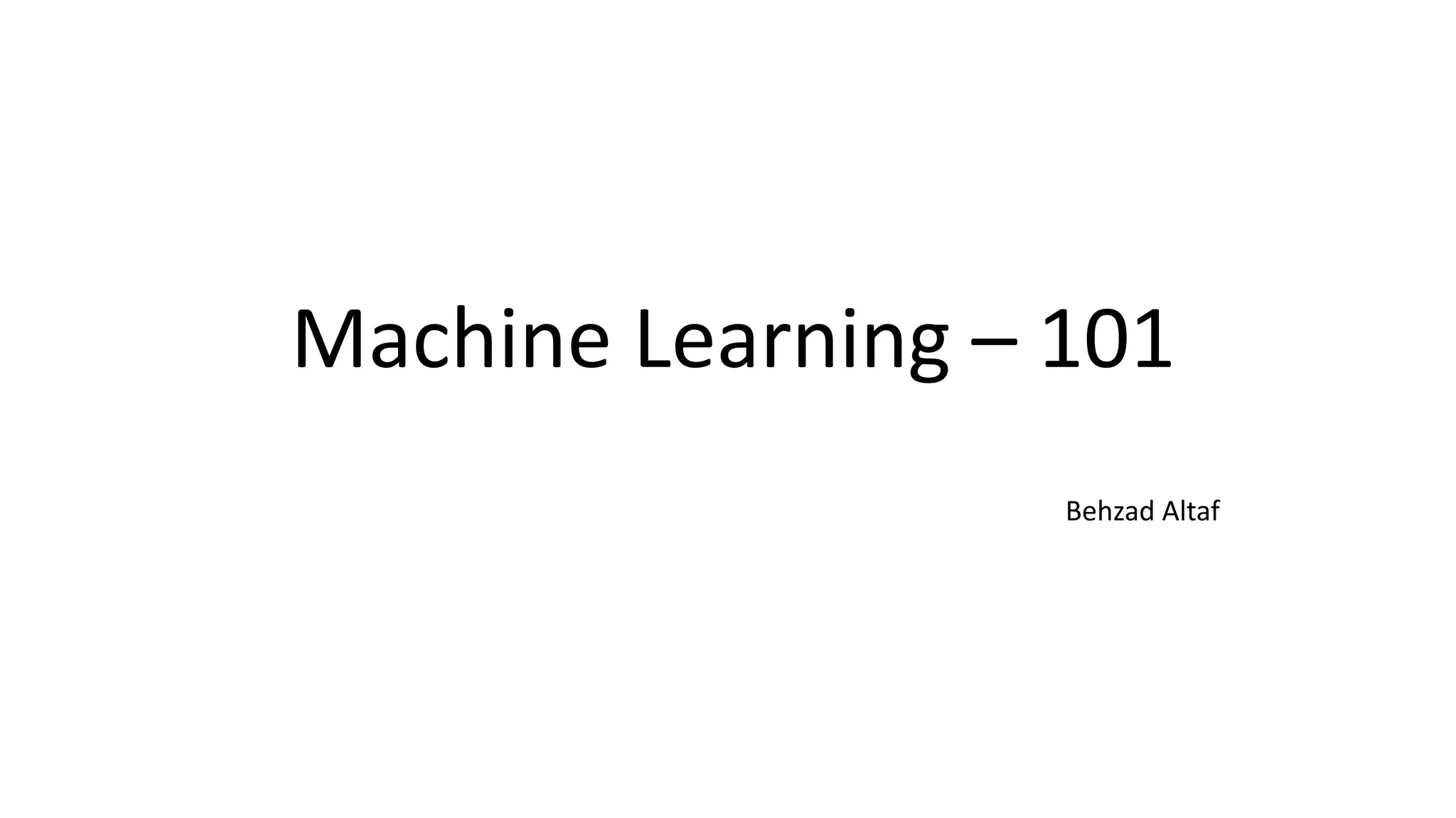 Machine learning – 101 | PDF
