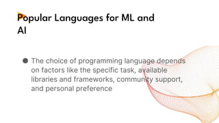 Different programming language used in ML and AI | PPTX