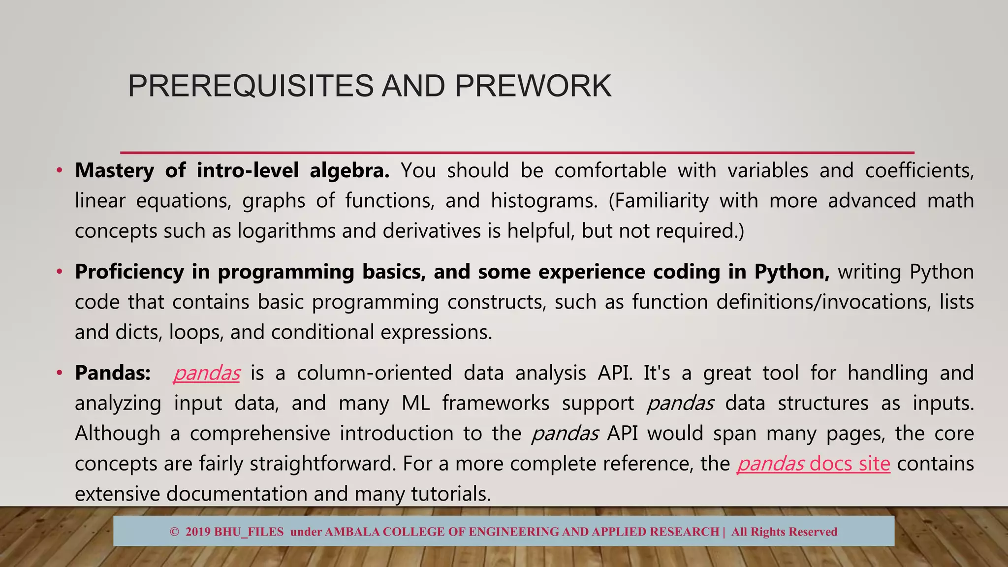 Machine Learning and its Applications | PPTX
