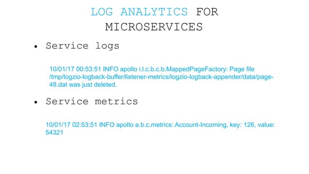 Machine Learning and Logging for Monitoring Microservices | PPTX