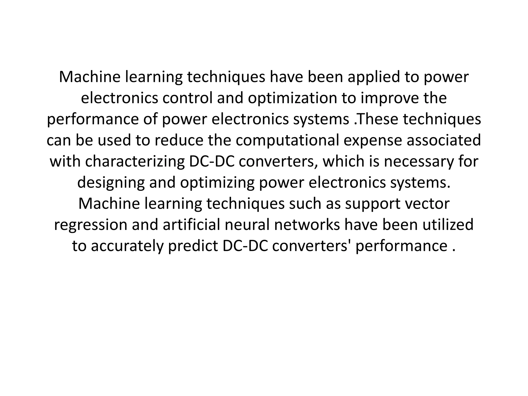 Machine learning and optimization techniques for electrical drives.pptx