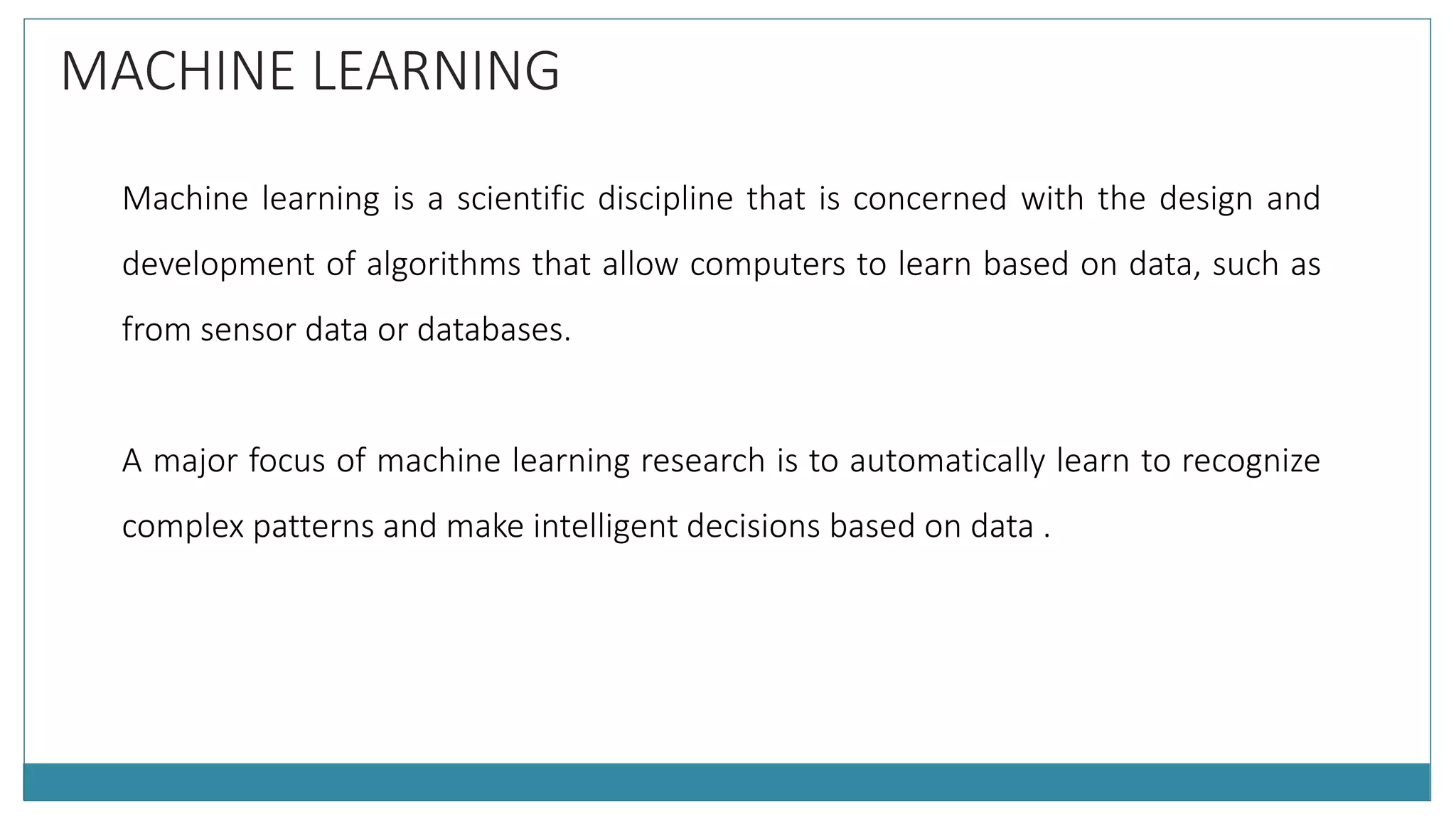 Machine learning and types | PPTX