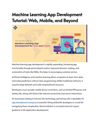 Machine Learning App Development Tutorial_ Web, Mobile, and Beyond.pdf