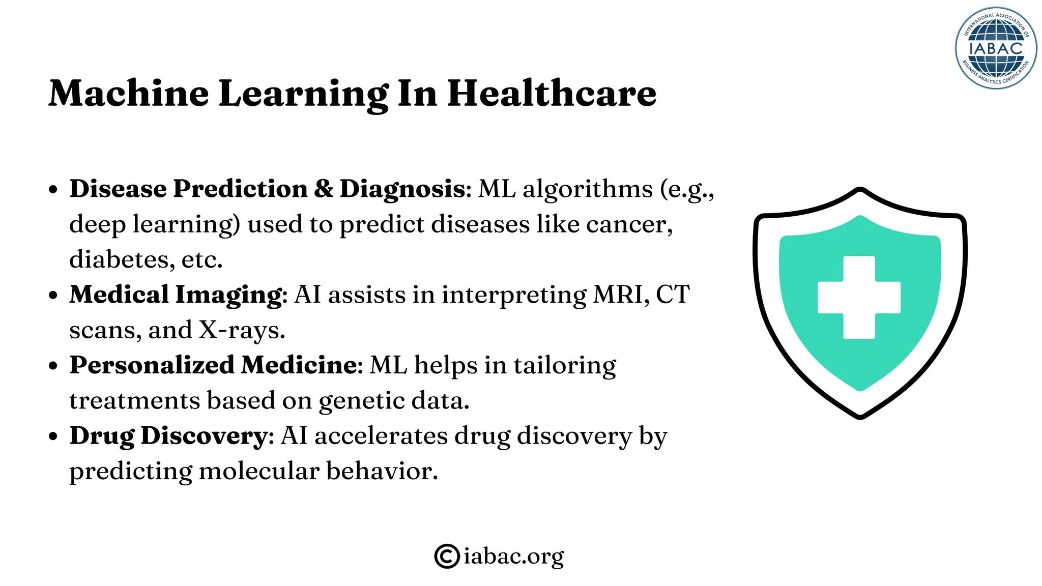 Machine Learning Applications | IABAC | PPT