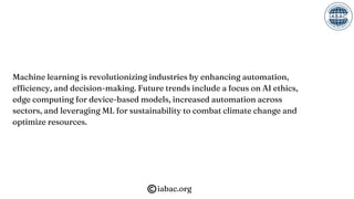 Machine Learning Applications | IABAC | PPT