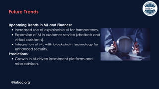 Machine Learning Applications in Data Science Finance | PPT