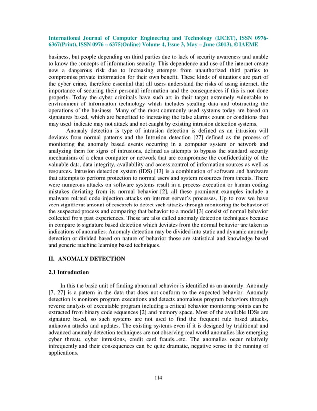 Machine learning approach to anomaly detection in cyber security | PDF