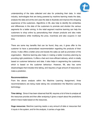 Machine Learning Assignment: How JD utilizes Artificial Intelligence? | PDF