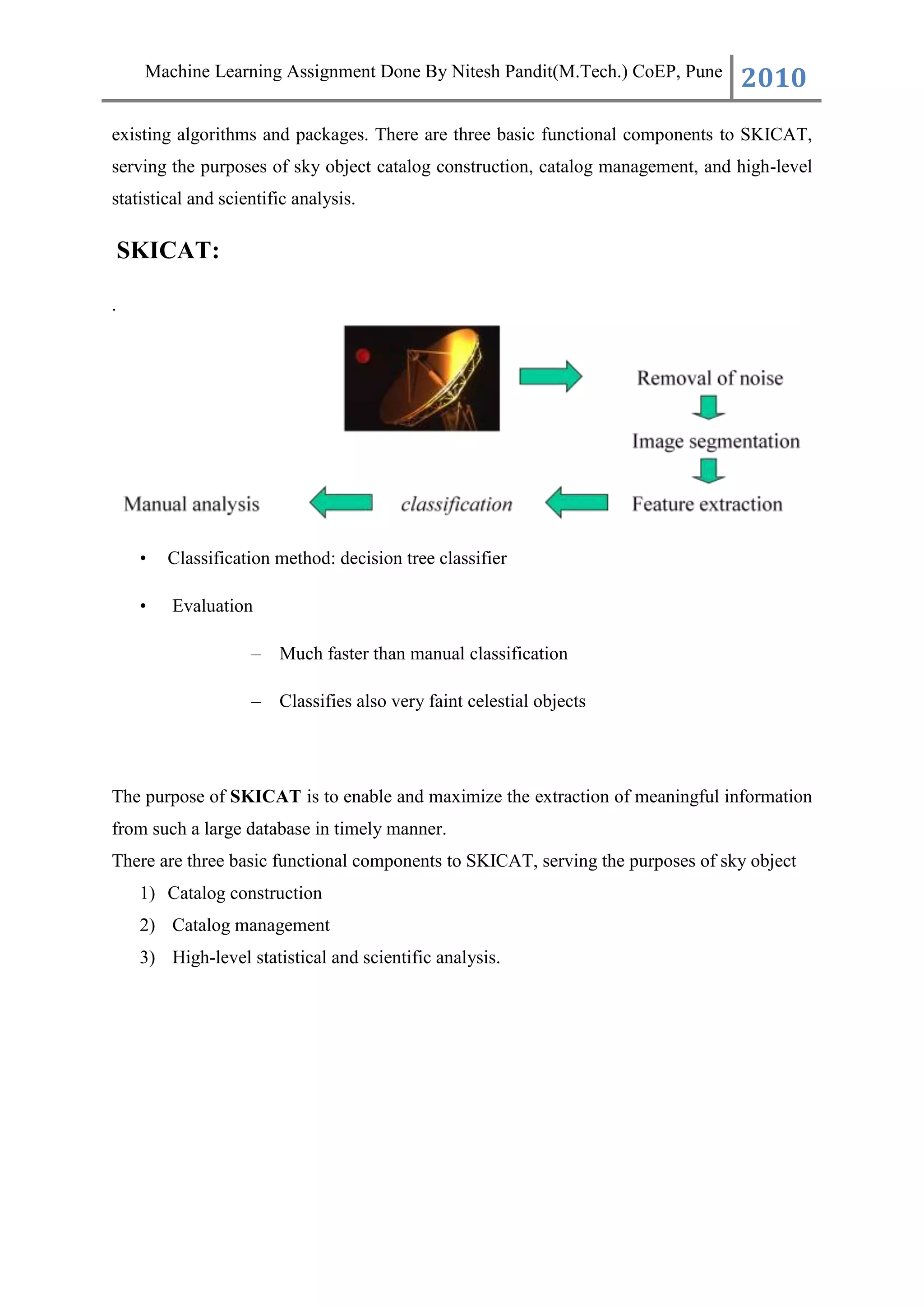 Machine Learning Astronomical Structure Docx Space And Astronomy Science