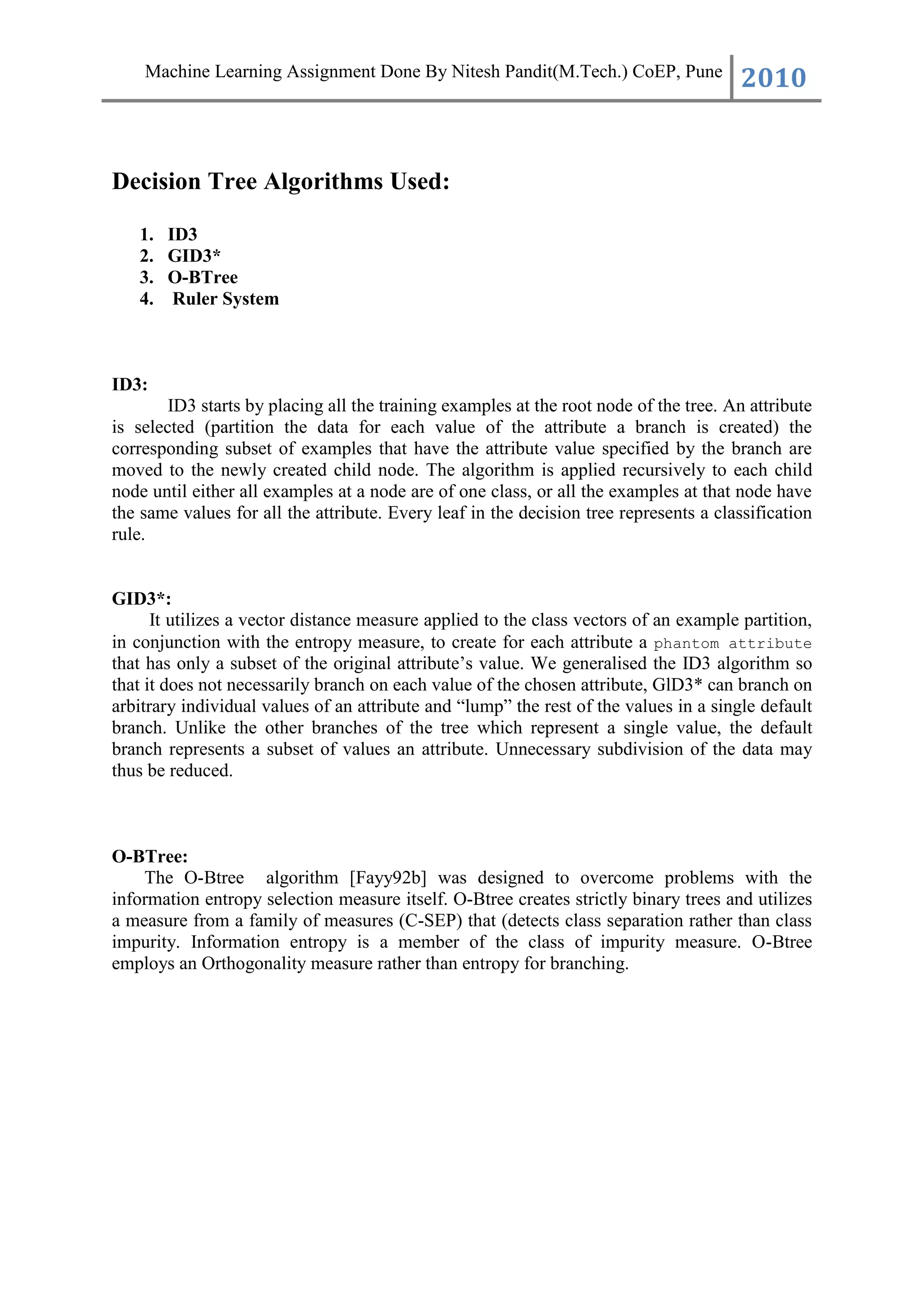 Machine Learning Astronomical Structure Docx Space And Astronomy Science
