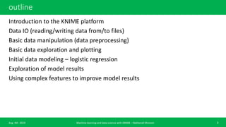Machine learning basic course with KNIME analytics platform | PPTX